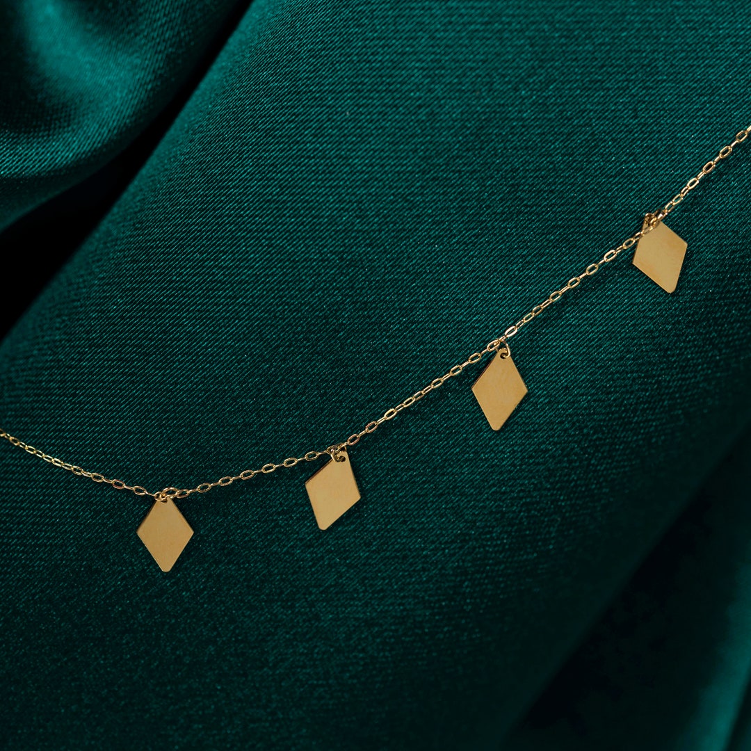 Geometric Bracelet, 14k Solid Gold Geometric Bracelet for Women ...