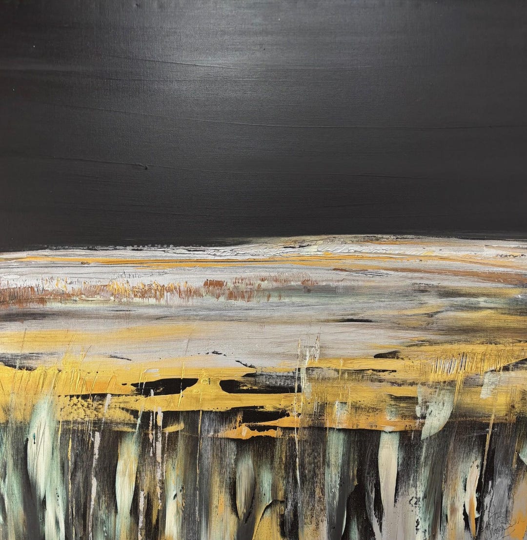 Marshlands II - Abstract Landscape Inspired by the Welsh Mountains - Etsy