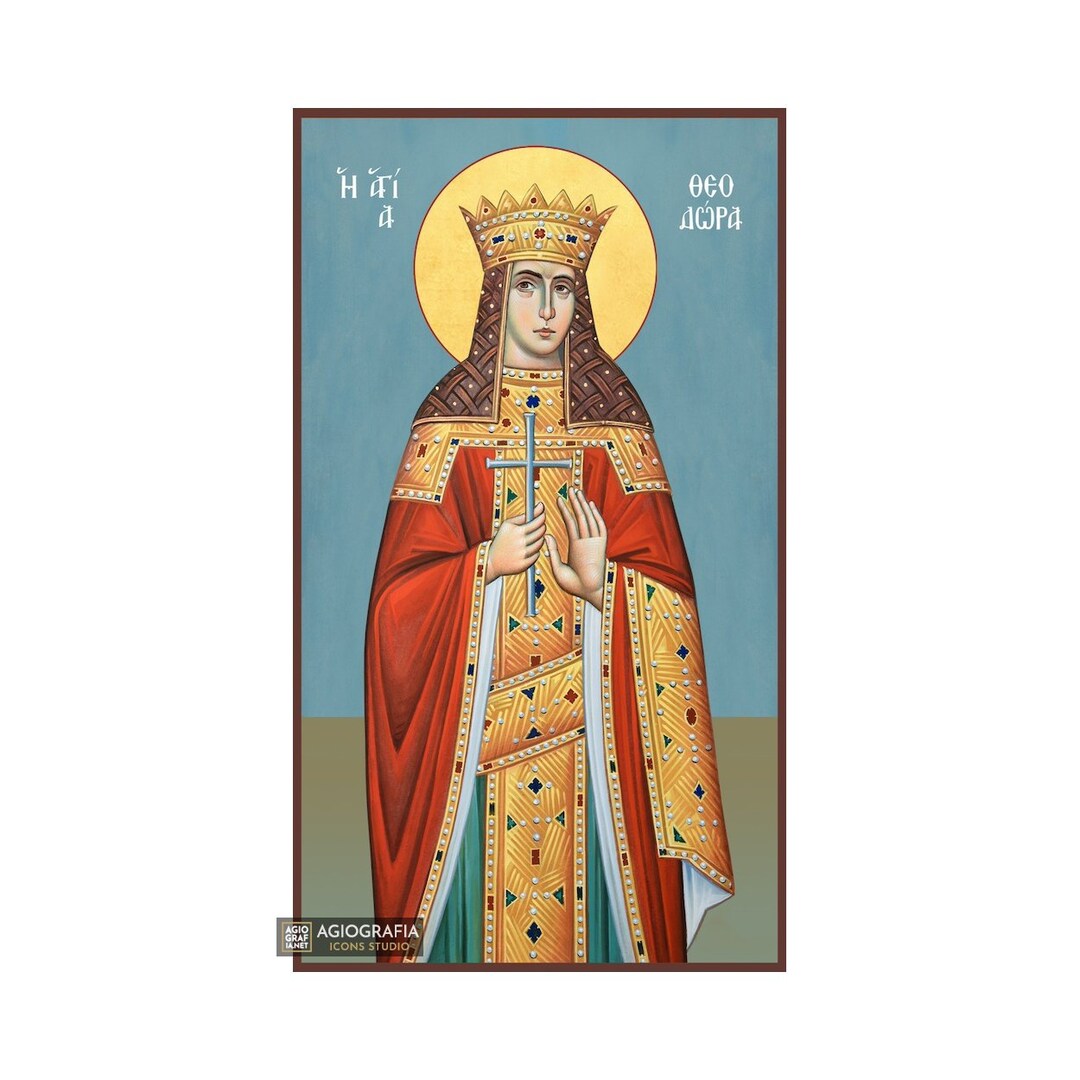 Saint Theodora - Gold Leaf Background Christian Orthodox Icon - Etsy