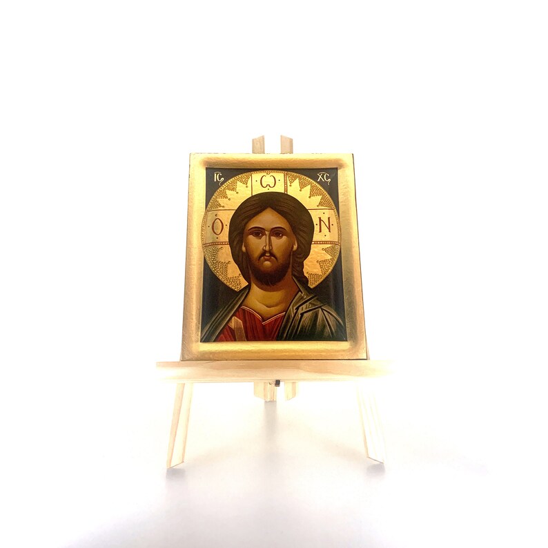 Jesus Christ Orthodox Icon Handmade Recessed Panel & Gold - Etsy