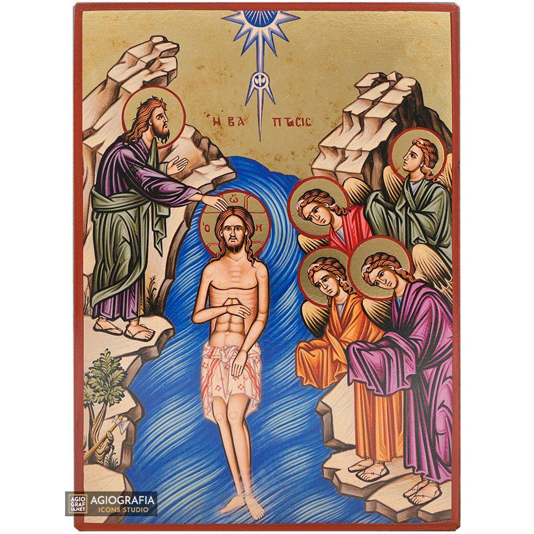 Baptism of the Lord (epiphany) - Gold Leaf Background Christian ...