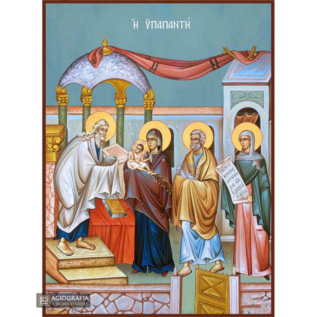 Presentation of the Lord - Museum Print Technique With Blue Background ...