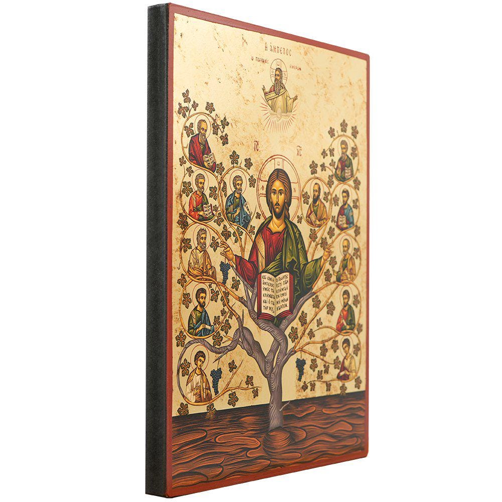 Jesus Christ Tree of Life (the Vine / Ampelos) - Gold Leaf Background ...