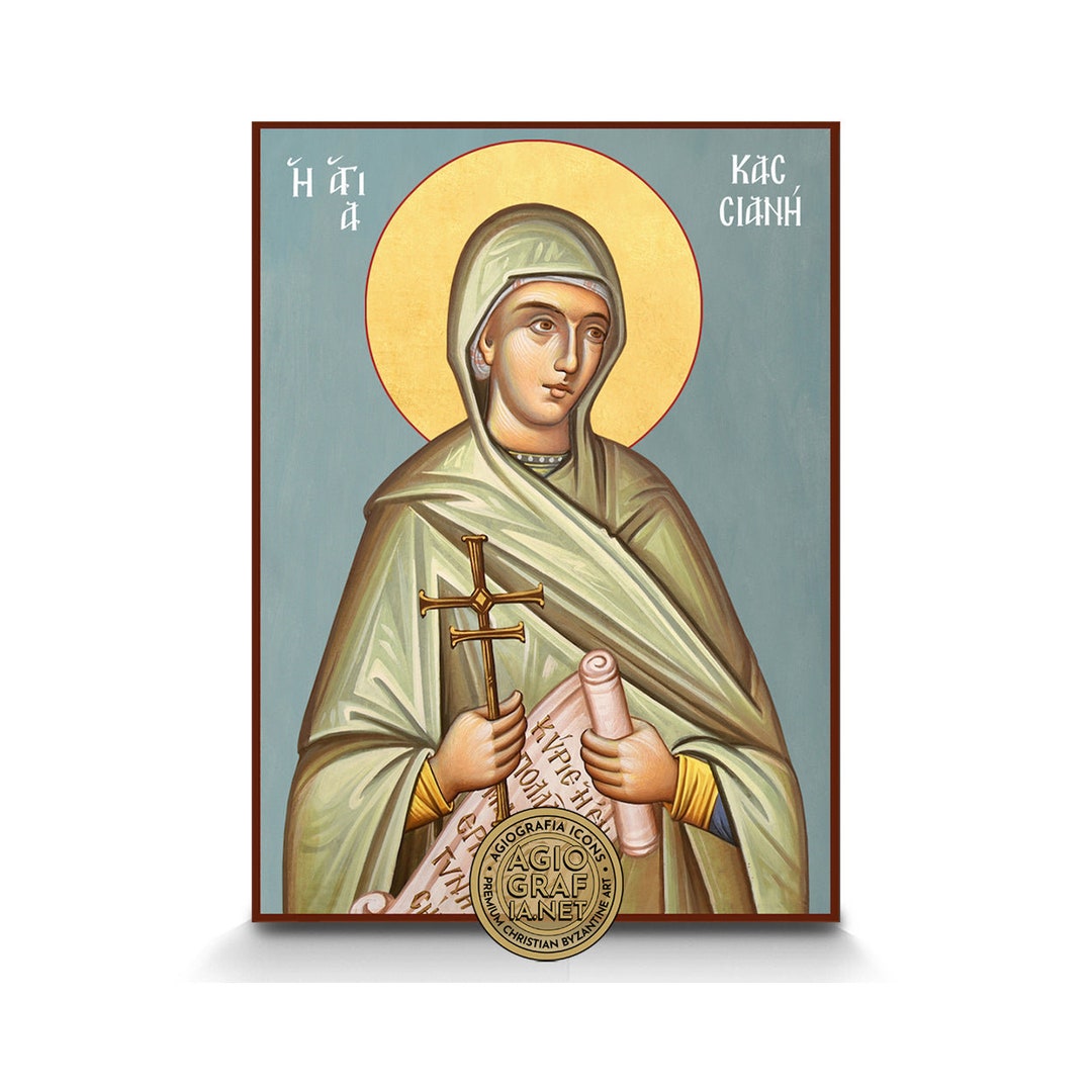 Saint Kassiani Museum Print Technique With Blue Background - Etsy