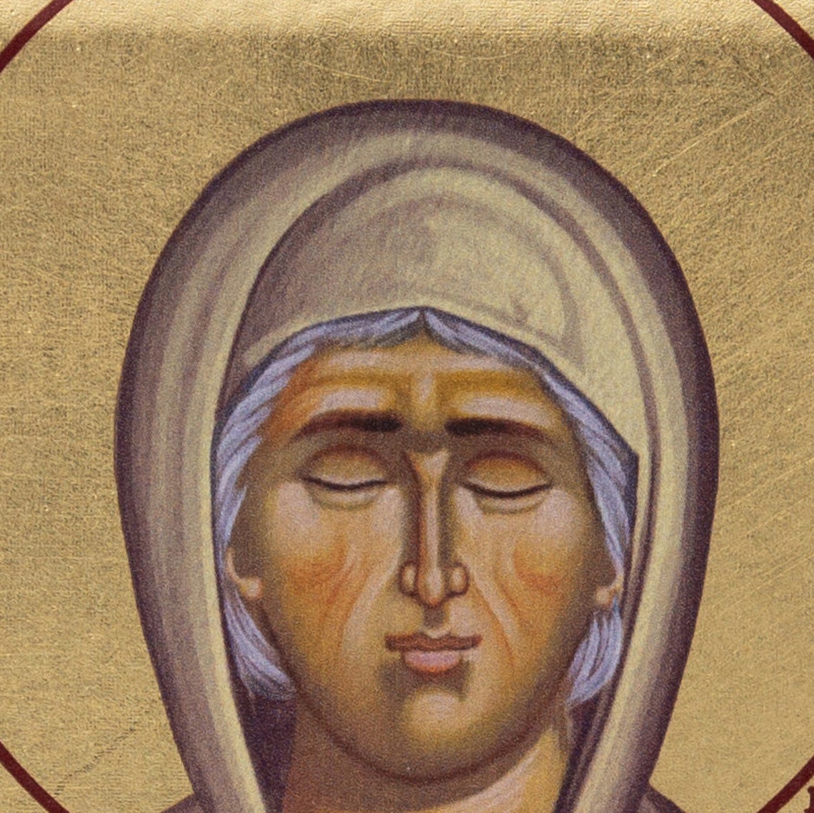 Saint Matrona Orthodox Icon Handmade Recessed Panel & Gold | Etsy