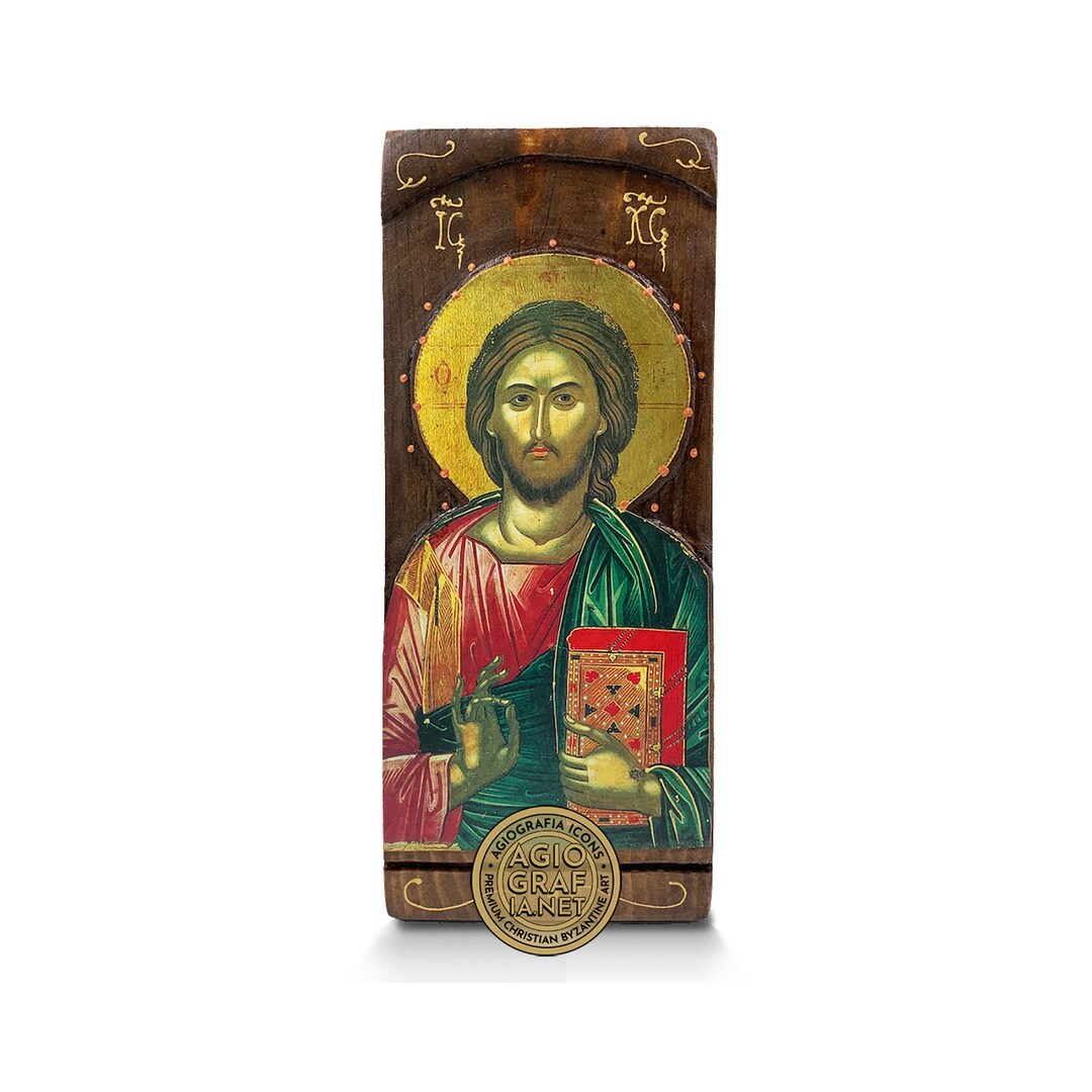 Jesus Christ Wood Curved Byzantine Christian Orthodox Icon - Etsy