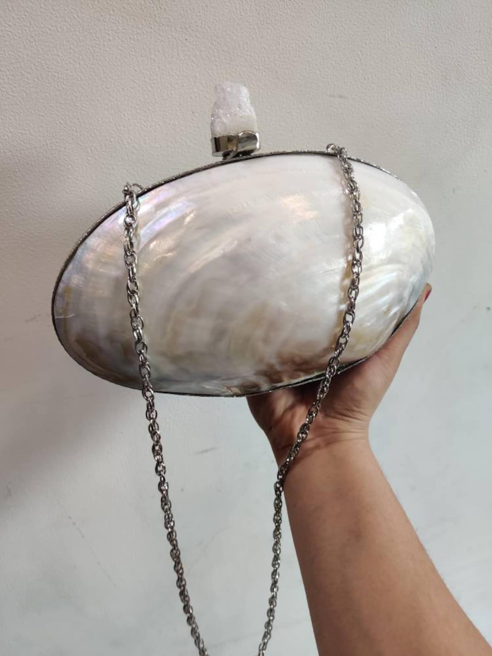 Dual Shell Clutch With Sling Chain - Etsy