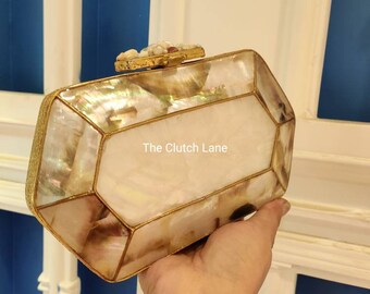Shell Brass Clutch Extra Large - Etsy