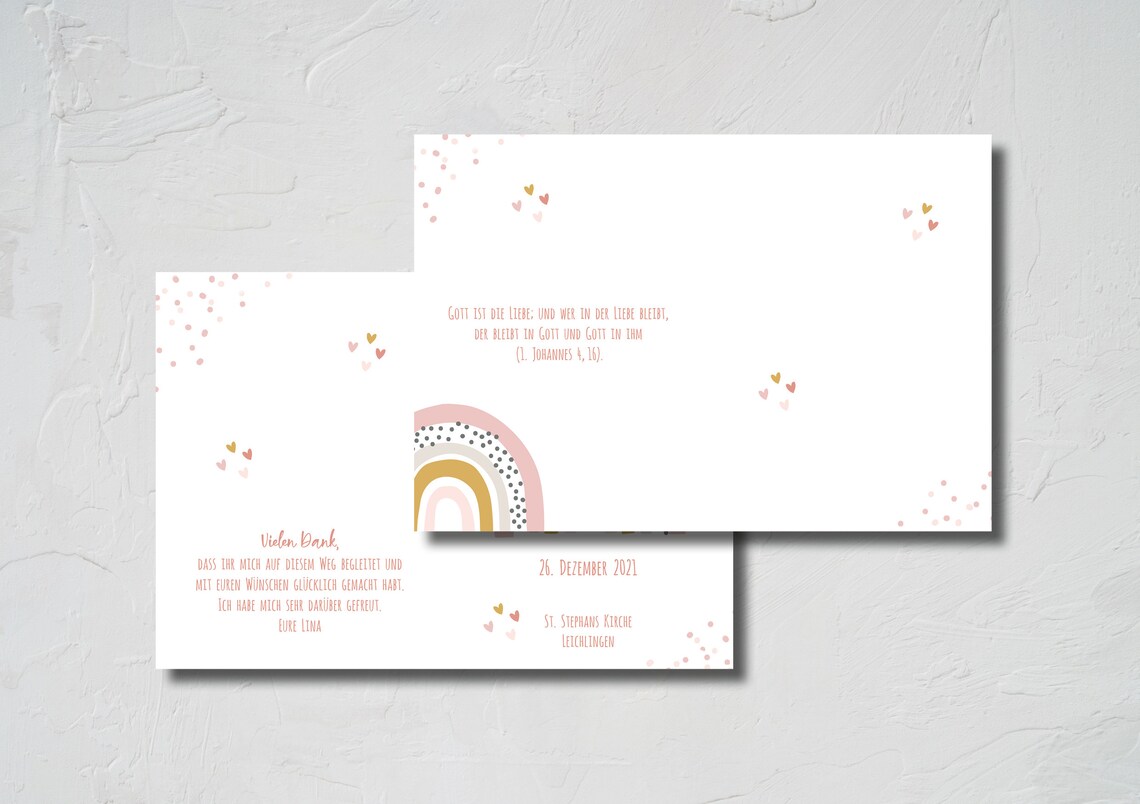 DIGITAL Church Booklet Baptism Envelope Rainbow Pink Girl A4 | Etsy