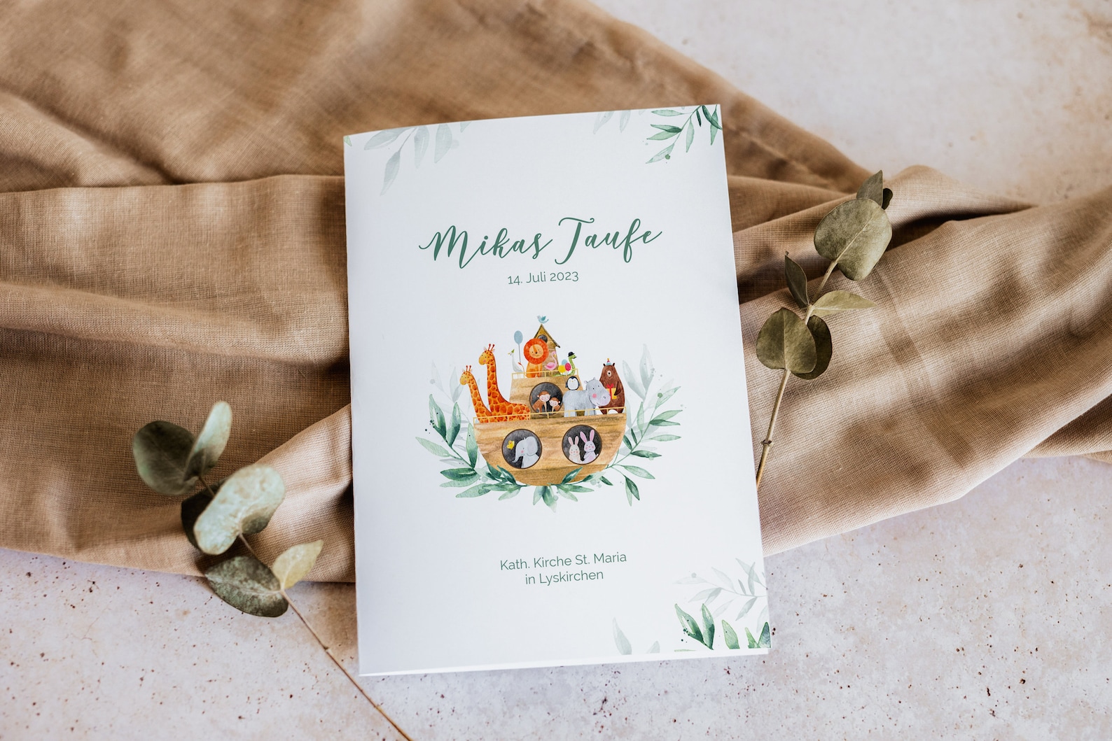 DIGITAL Kirchenheft Taufe Taufheft Umschlag Arche Noah - Etsy.de