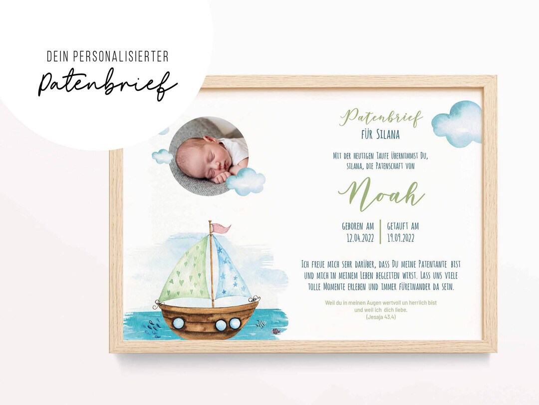 Godparent Letter Personalized Photo • Godparent Letter Baptism Welcome ...