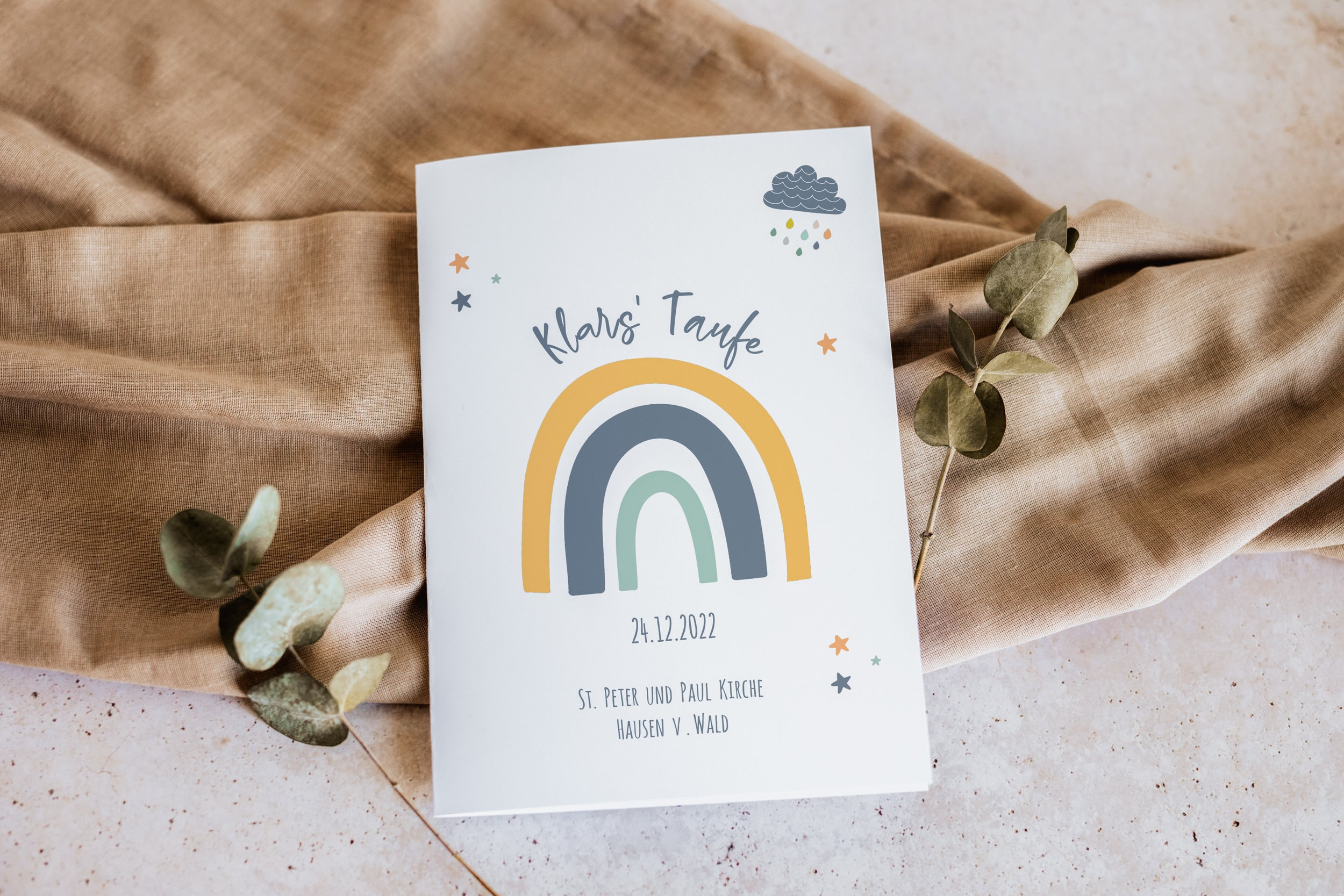 DIGITAL Kirchenheft Taufe Taufheft Umschlag Regenbogen - Etsy.de