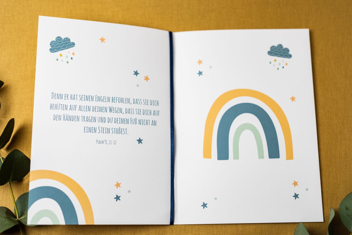 DIGITAL Kirchenheft Taufe Taufheft Umschlag Regenbogen | Etsy