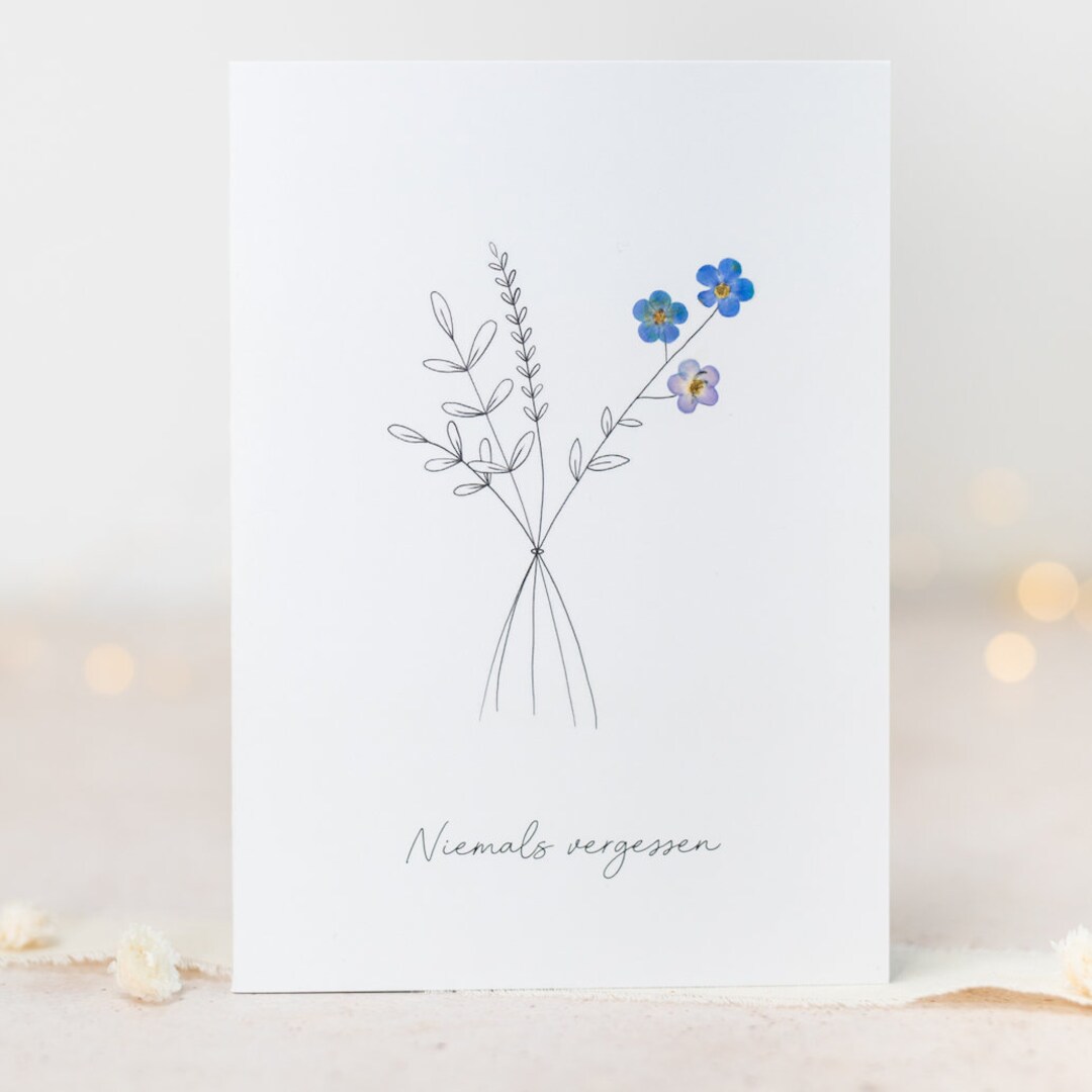 Folding Card for the Funeral Mourning Card Condolence Card - Etsy