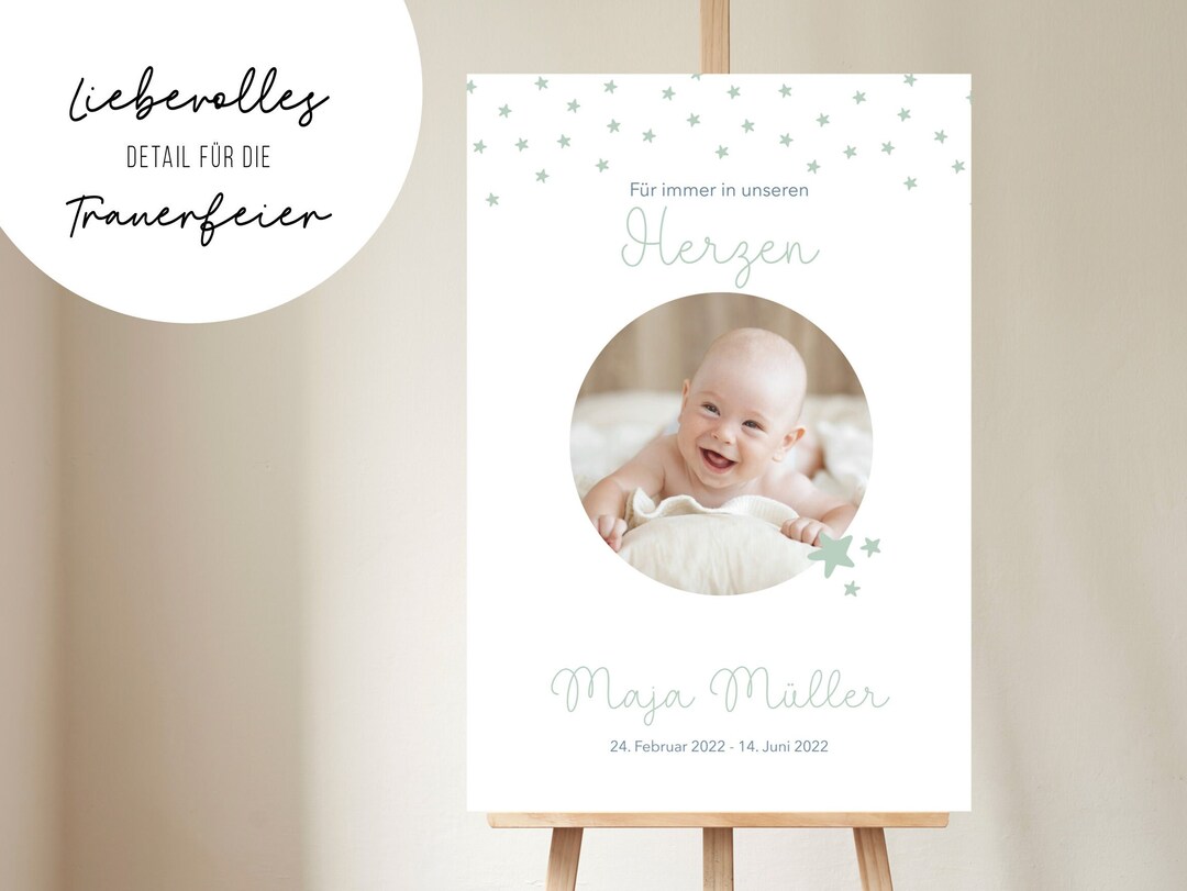 Mourning Poster Star Child Funeral Butterfly Child Memorial Service ...