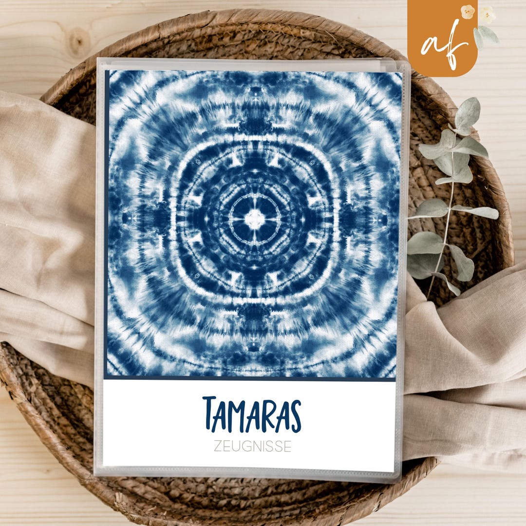 Certificate Folder Batik Blue 2 Certificate Certificates Personalized ...