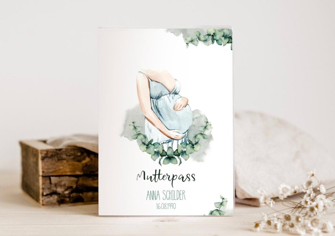 Eucalyptus Maternity Record Book Cover • Personalized • Maternity ...
