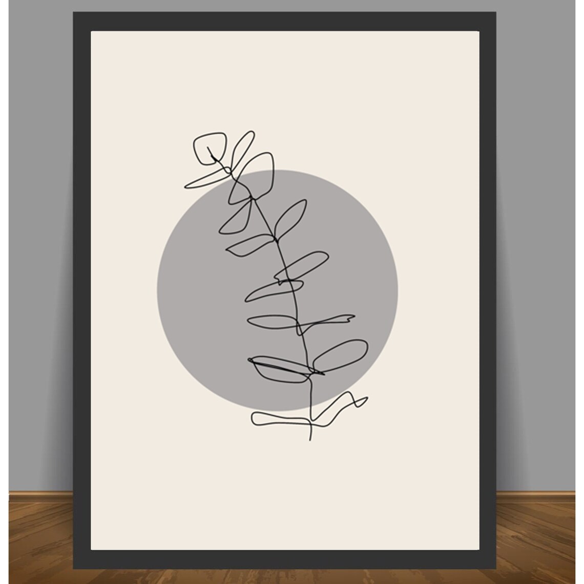 Botanical Line Art Printable Poster Abstract Plant Print | Etsy