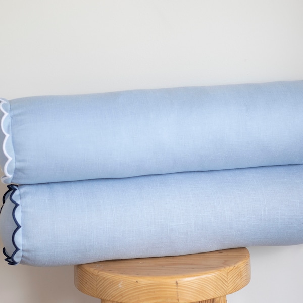 Blue Bolster Pillow - Etsy