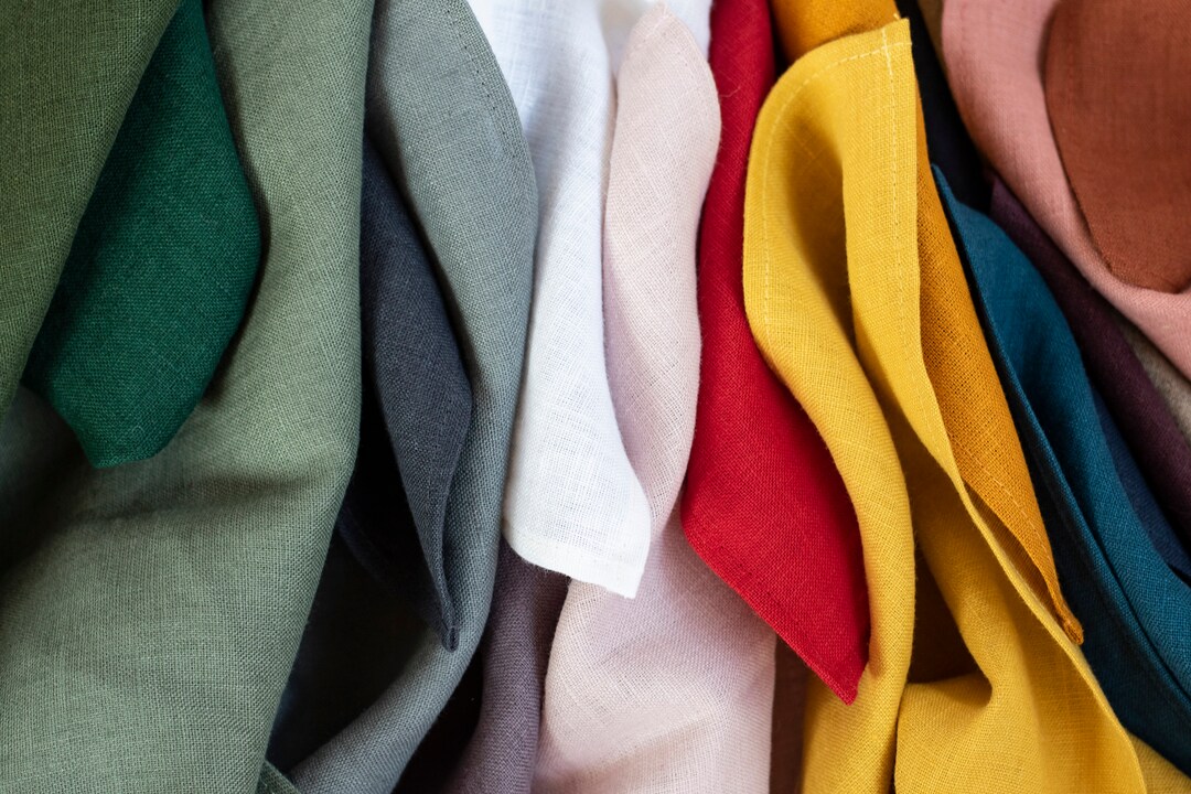 Color Napkins Bridal Shower Napkins Linen Napkins Set Cloth Napkins Set ...