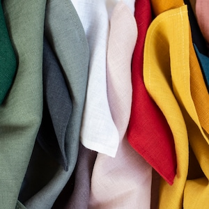 Color Napkins Bridal Shower Napkins Linen Napkins Set Cloth Napkins Set ...