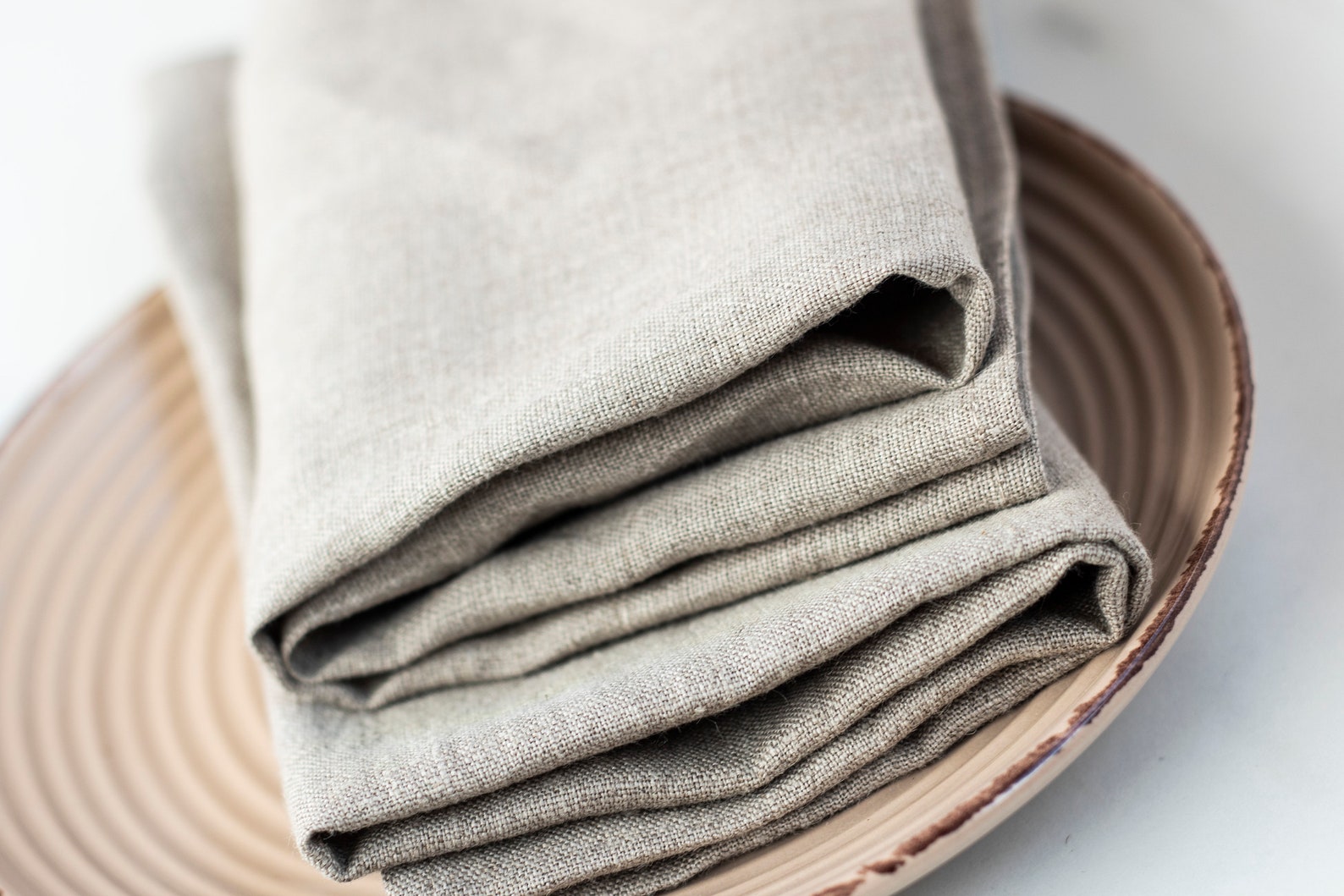 Softened Natural Linen Dinner Napkins Bulk for Party Table Decor Linen ...