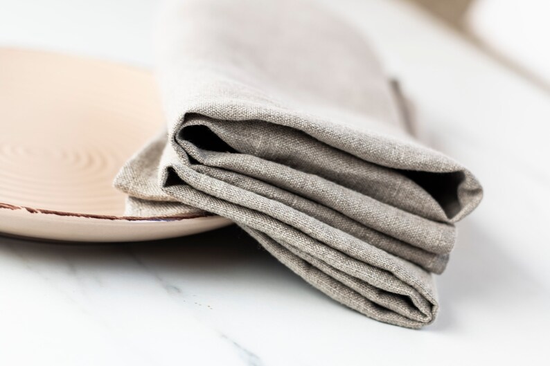 Natural Linen Cloth Serving Napkins for Farmhouse Table Decor - Etsy
