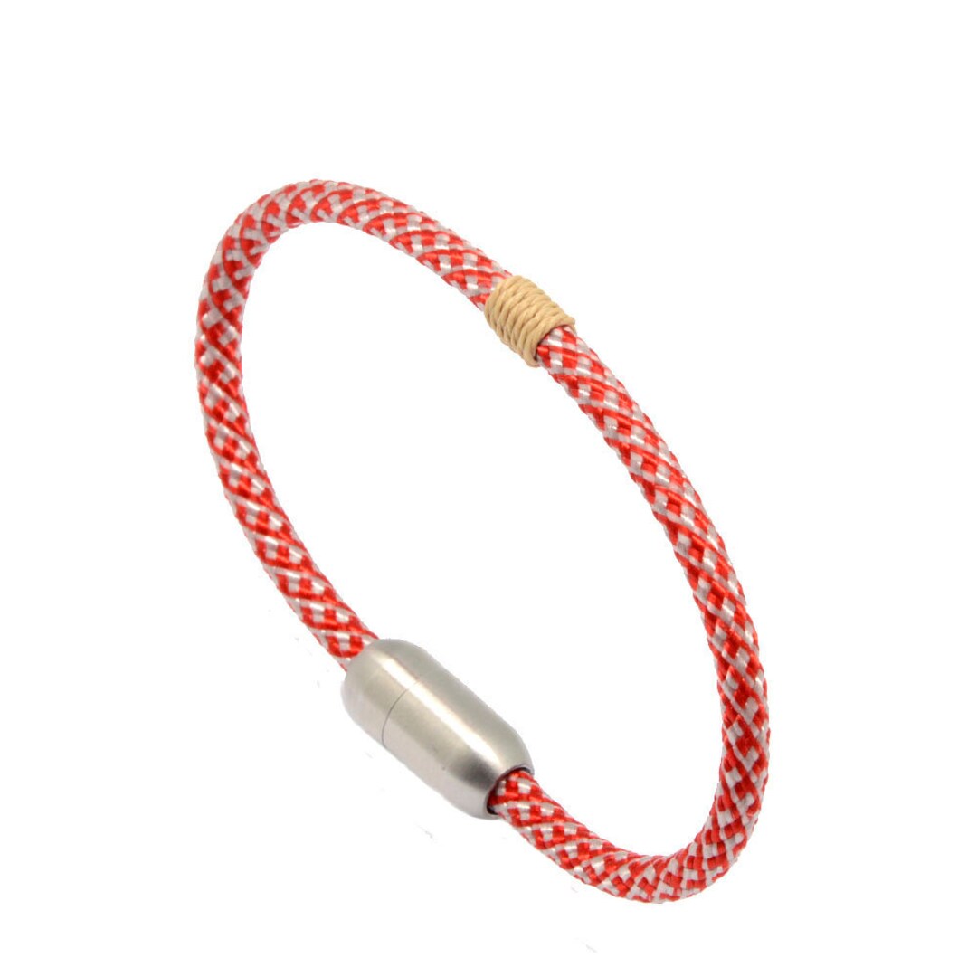 Pulsera Fortune simple cordón e hilo beige - Etsy México