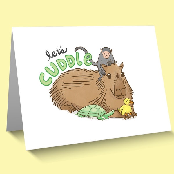 Capybara of Calmness Card Funny Encouragement Keep Calm and - Etsy Canada