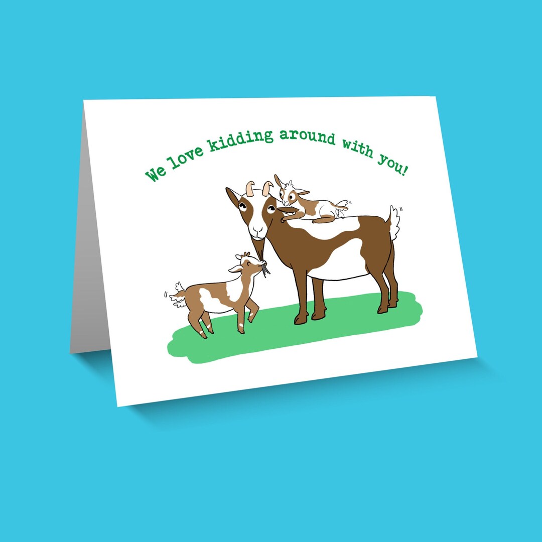 Funny Goat Card for Caregivers - Etsy