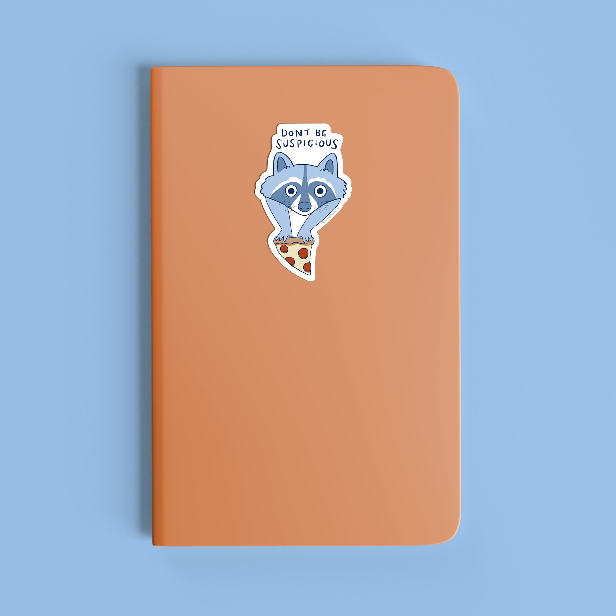 Suspicious Raccoon With Pizza Sticker - Etsy