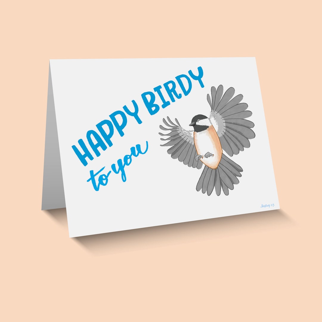 Happy Birdy to You Chickadee Birthday Card - Etsy