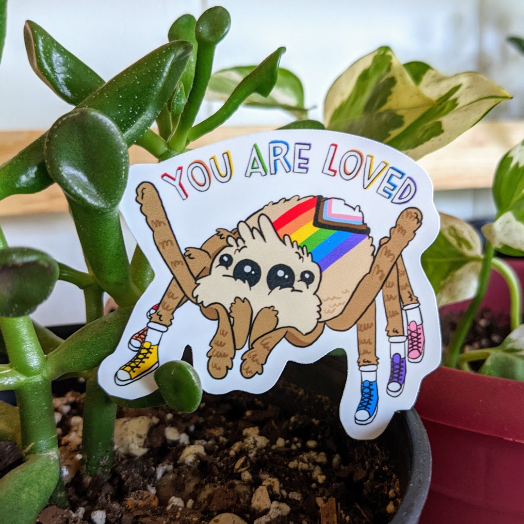 LGBTQ+ Pride Jumping Spider Stickers - Etsy