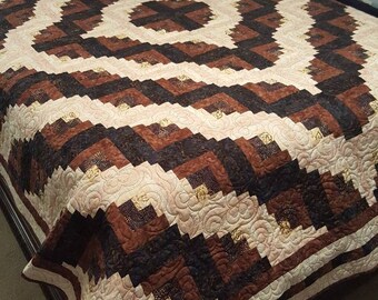 Log cabin quilt | Etsy