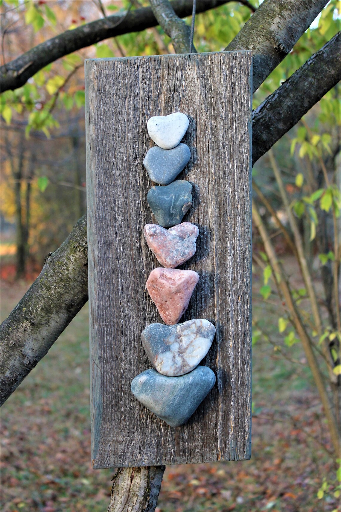 Heart Stone Wall Decor, Ascending Stone Heart Beauties , Beach Stone ...