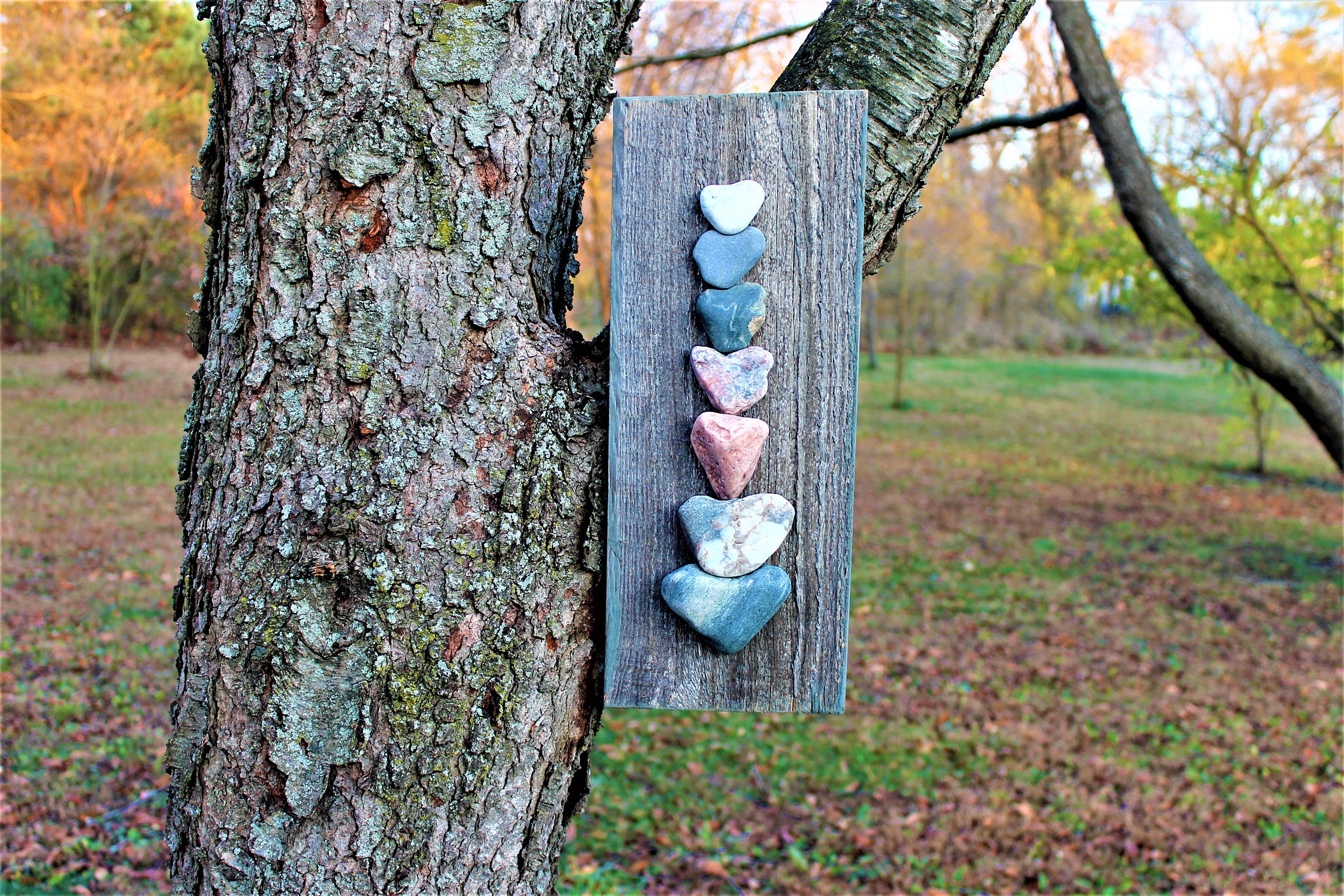 Heart Stone Wall Decor, Ascending Stone Heart Beauties , Beach Stone ...