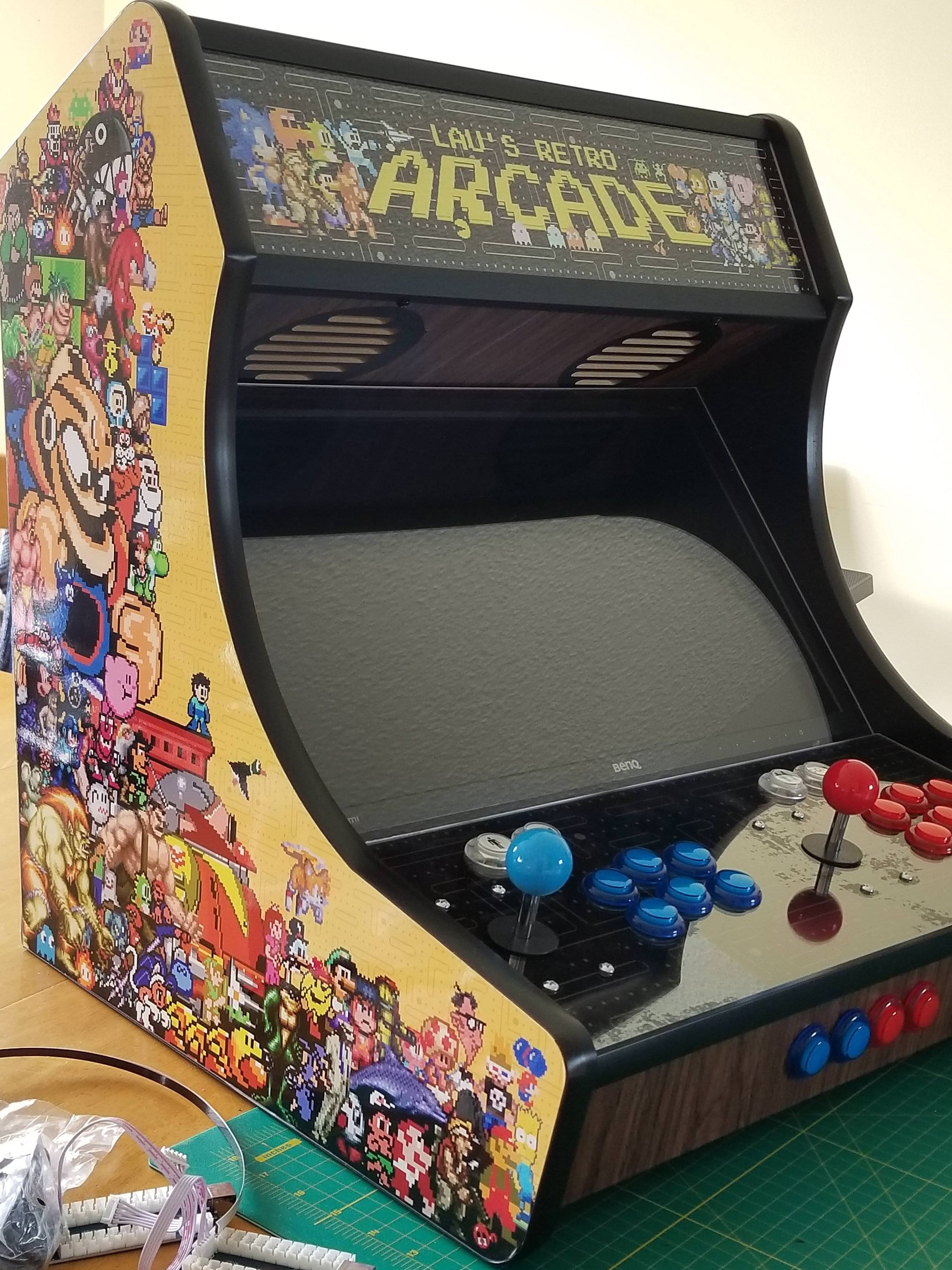 Retro Arcade Pixel Artwork - Video Game Arcade Bartop Pixel Character ...