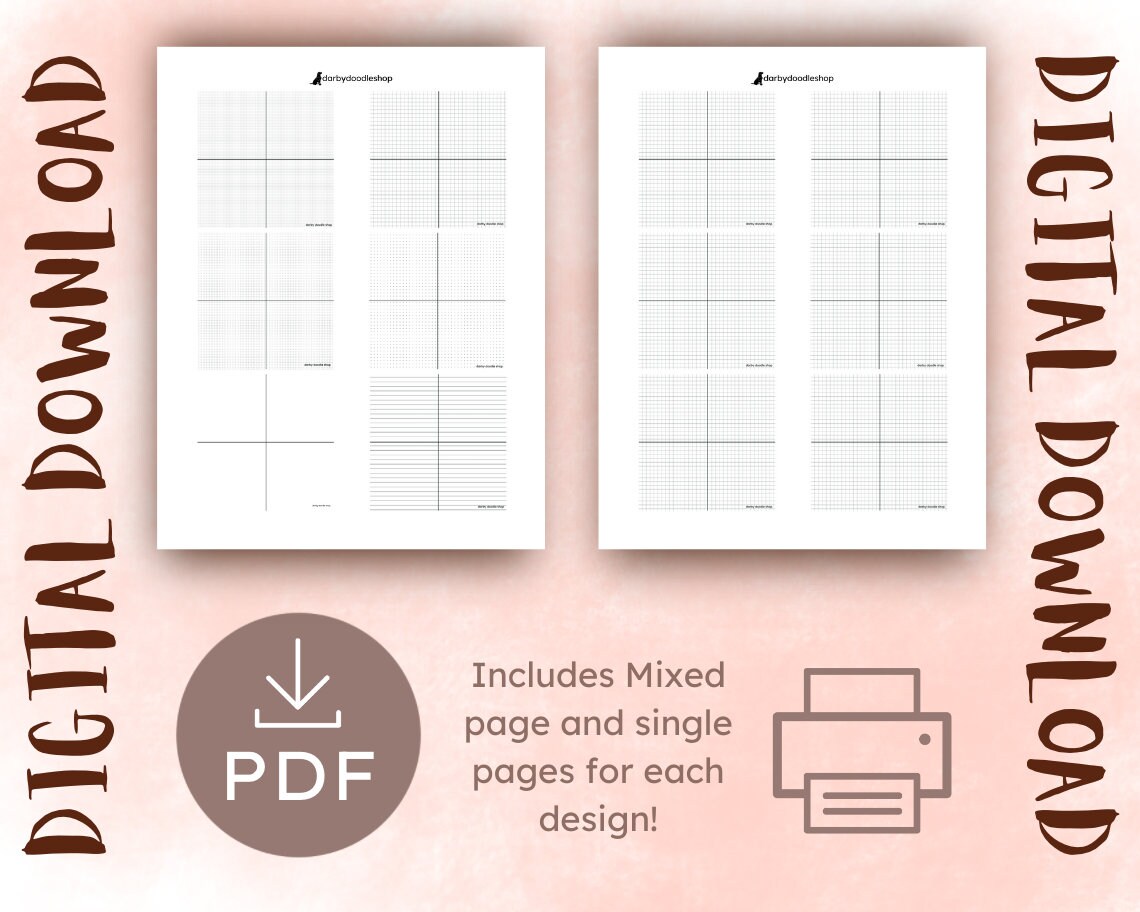 DIGITAL DOWNLOAD Quadrant Printable Sticky Notes 018 - Etsy