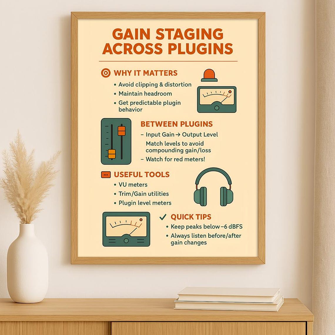Gain Staging Cheat Sheet Poster, Music Production (digital Download) - Etsy