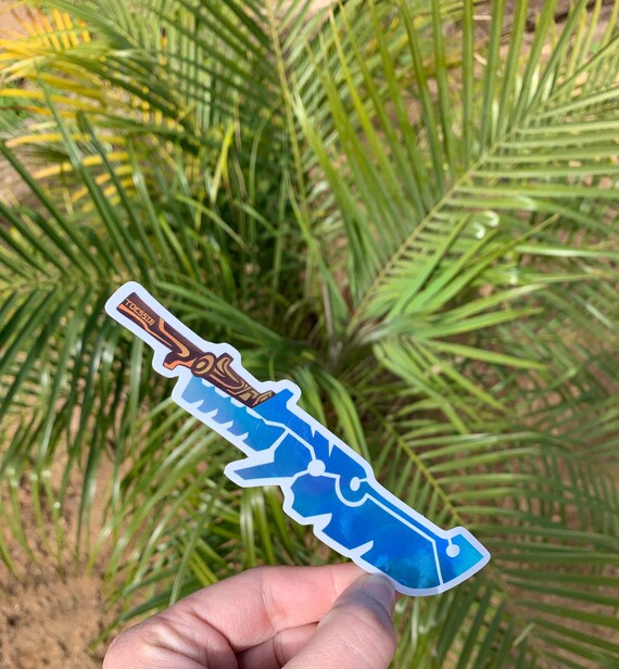 Holographic Guardian Sword Sticker Botw | Etsy