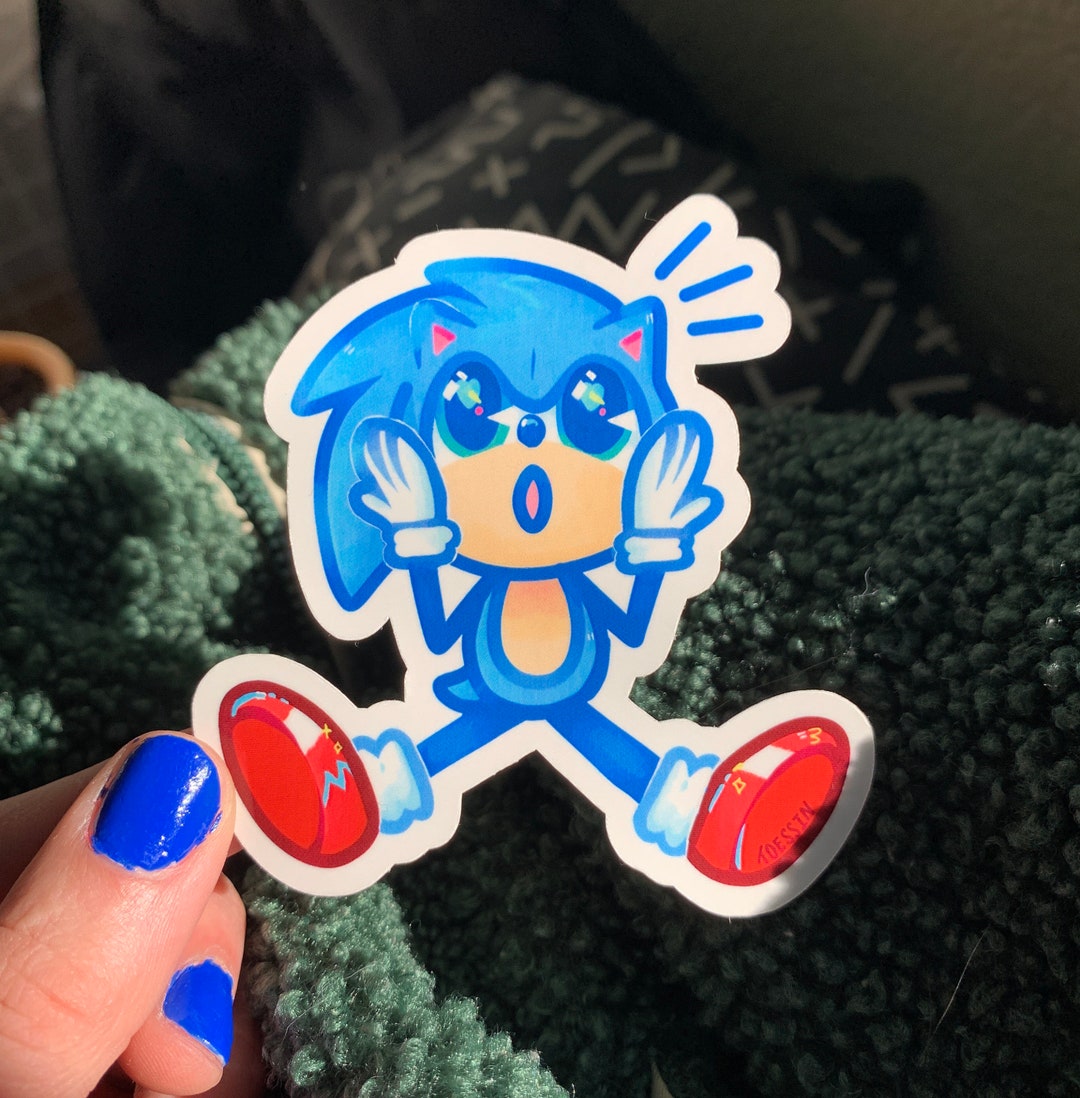 Kawaii Surprised Sanic Sticker - Etsy
