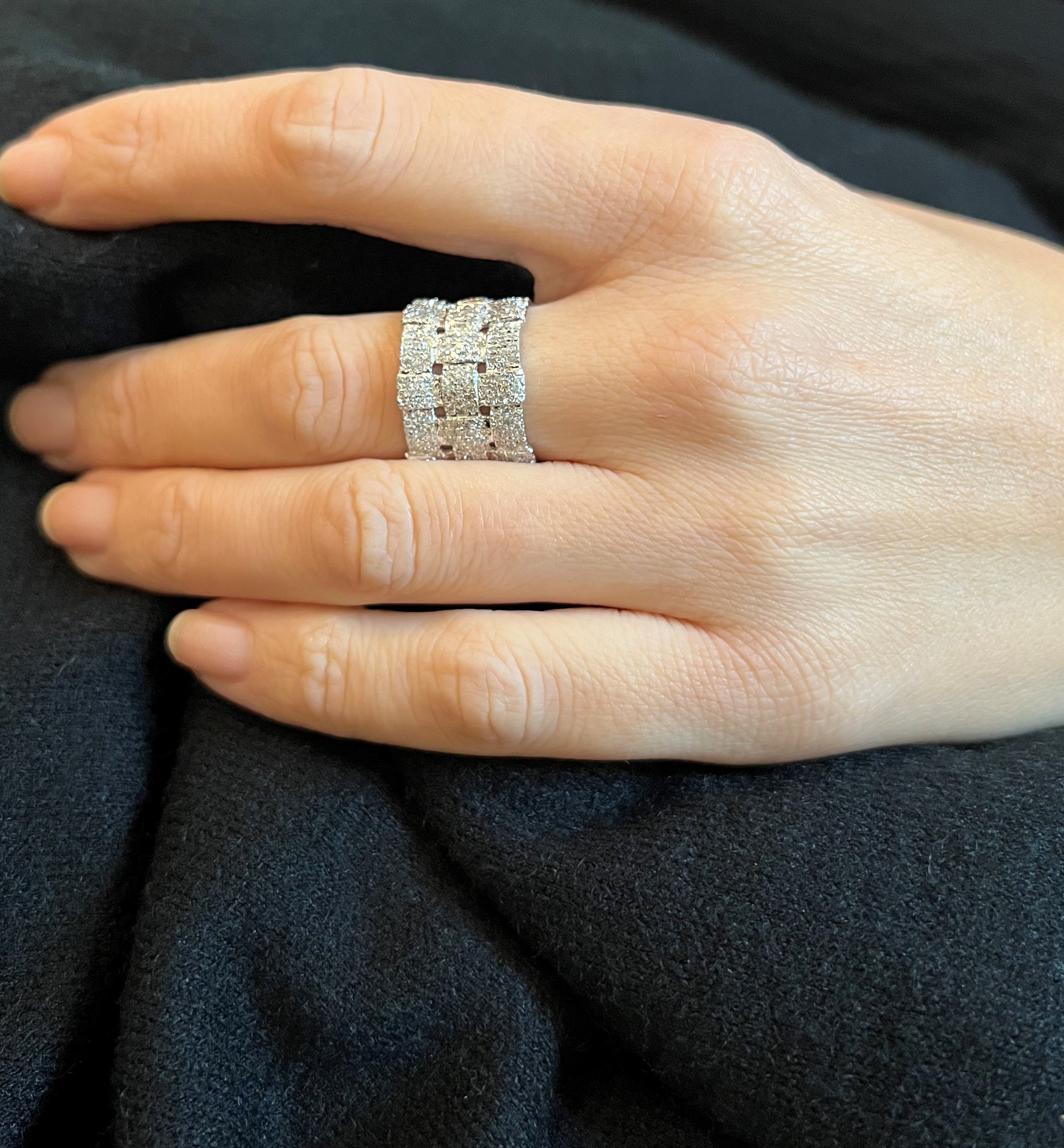 14k Solid Gold Artisan Basket Weave Design Ring With 255 | Etsy