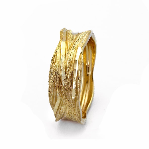 Wave Wedding Bands - Etsy