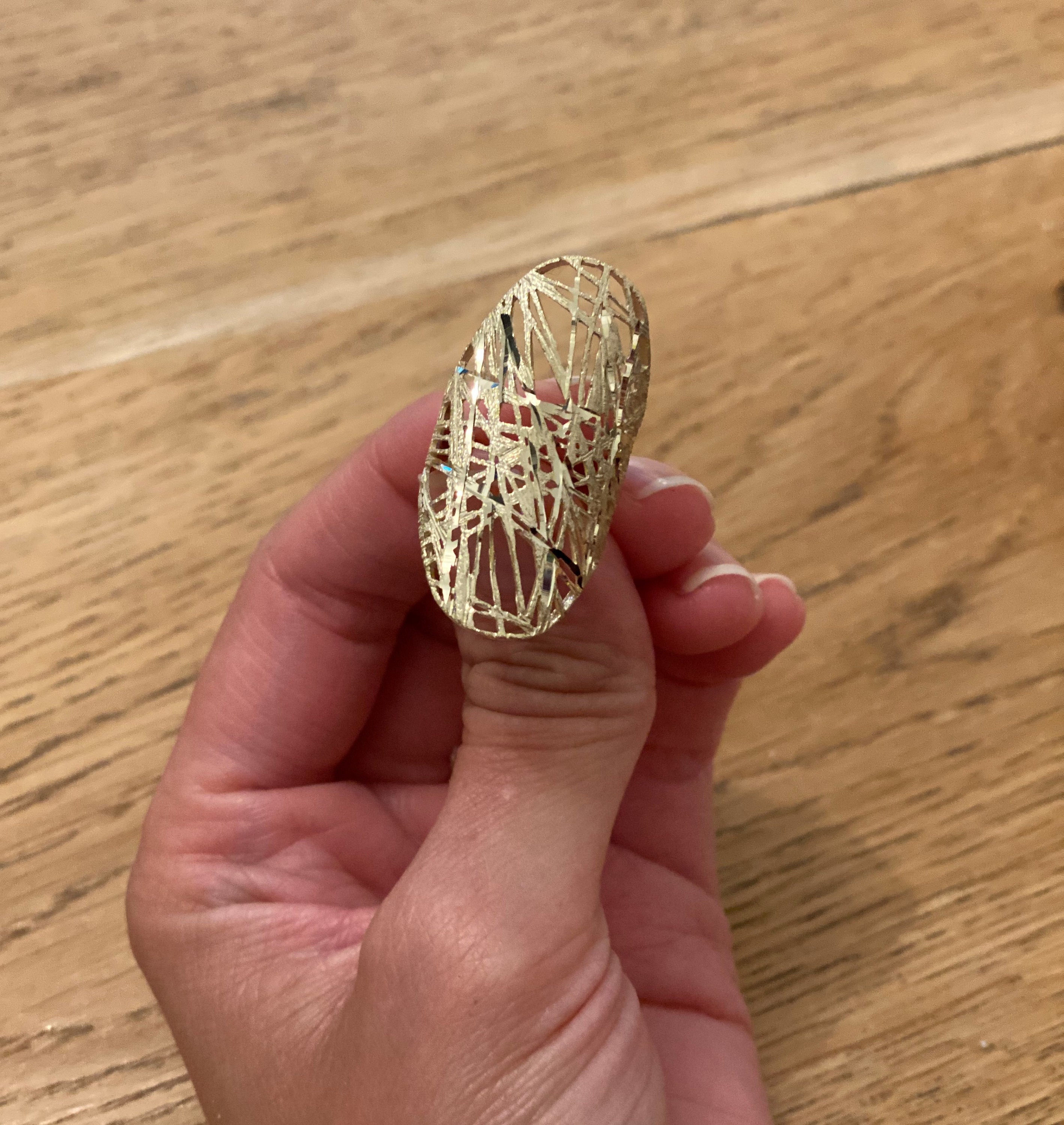 14k Solid Gold Wire Design Ring Diamond Cut Glamorous Touch - Etsy