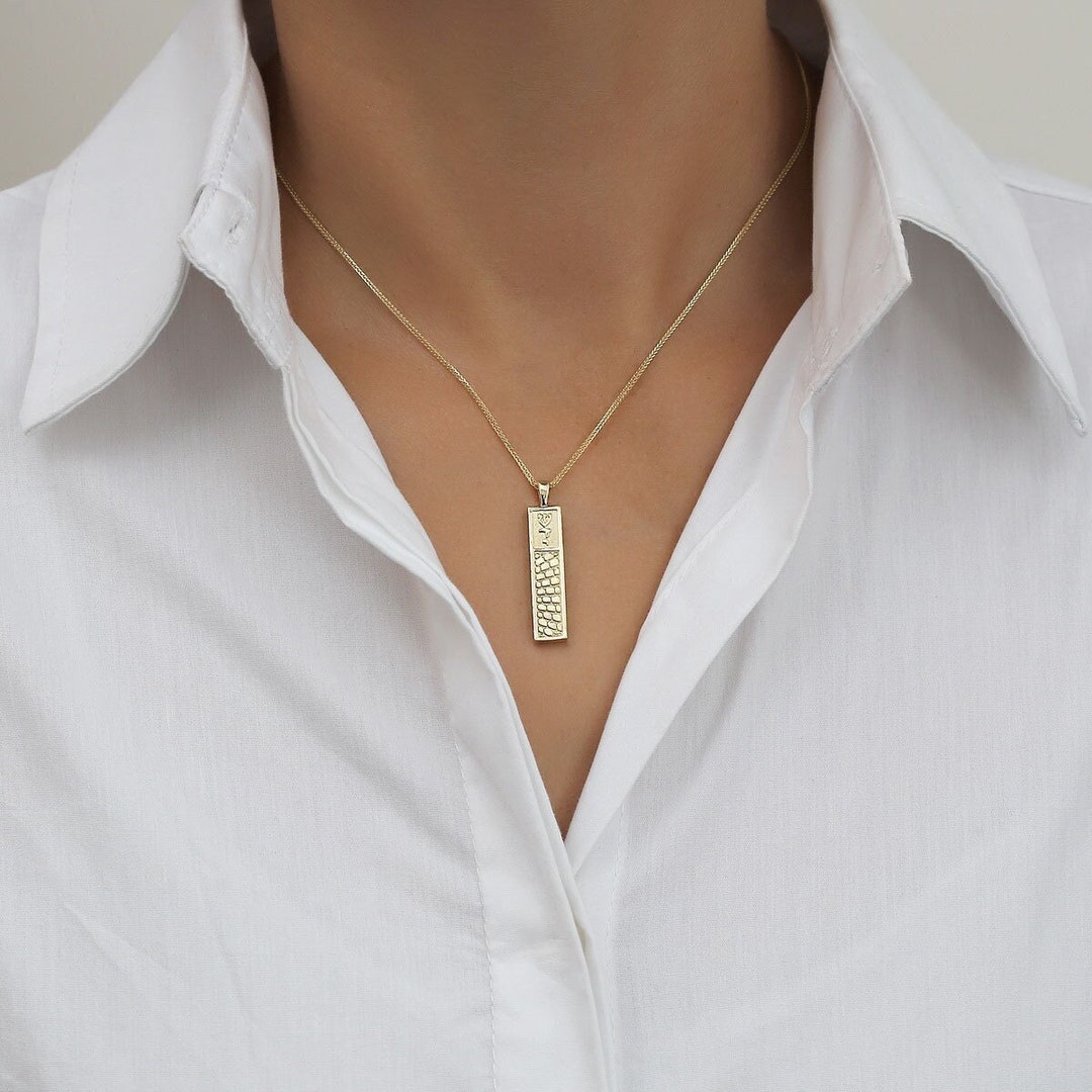 14K Gold Yahweh Necklace שדי, Shedai Jehovah, Hebrew Protection, YHWH ...