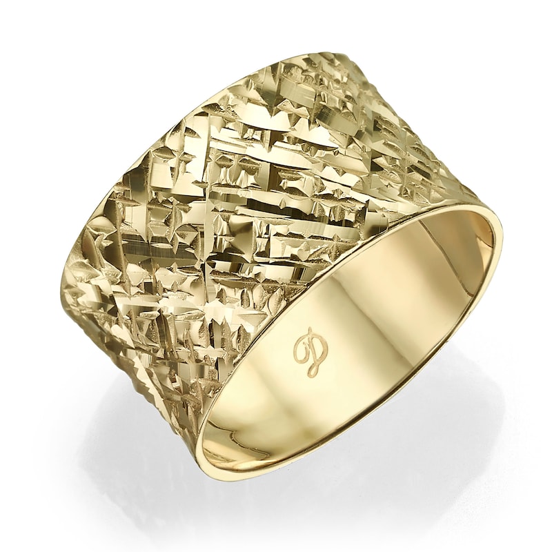 Chunky Gold Ring Concave - Etsy