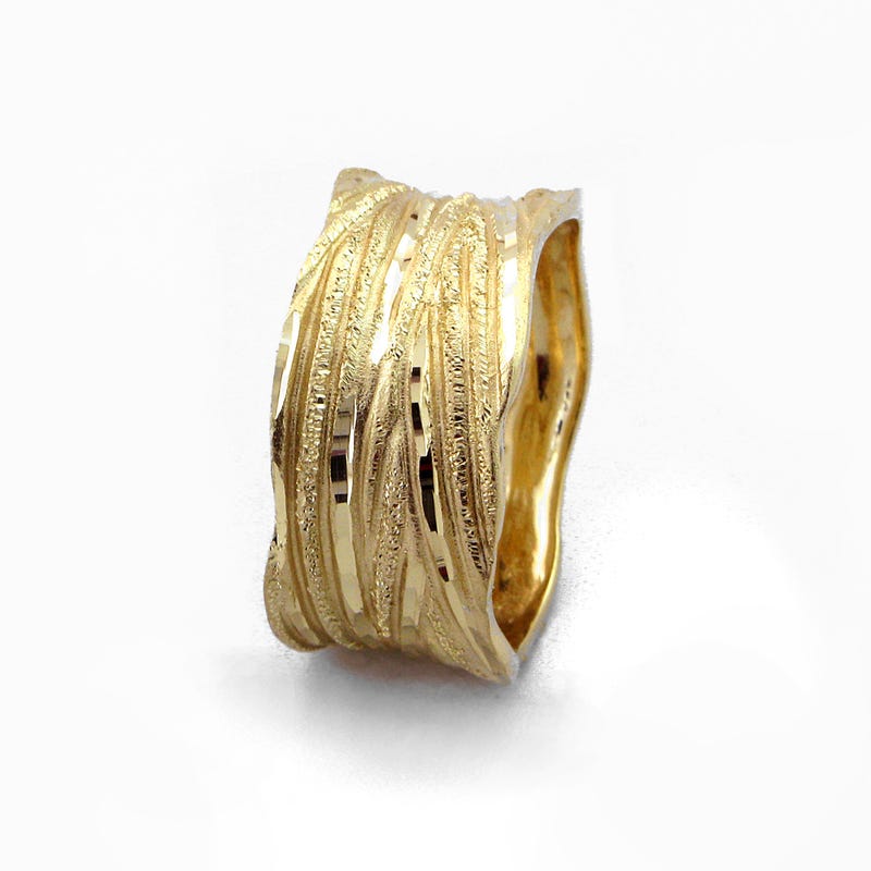 Wave Wedding Bands - Etsy