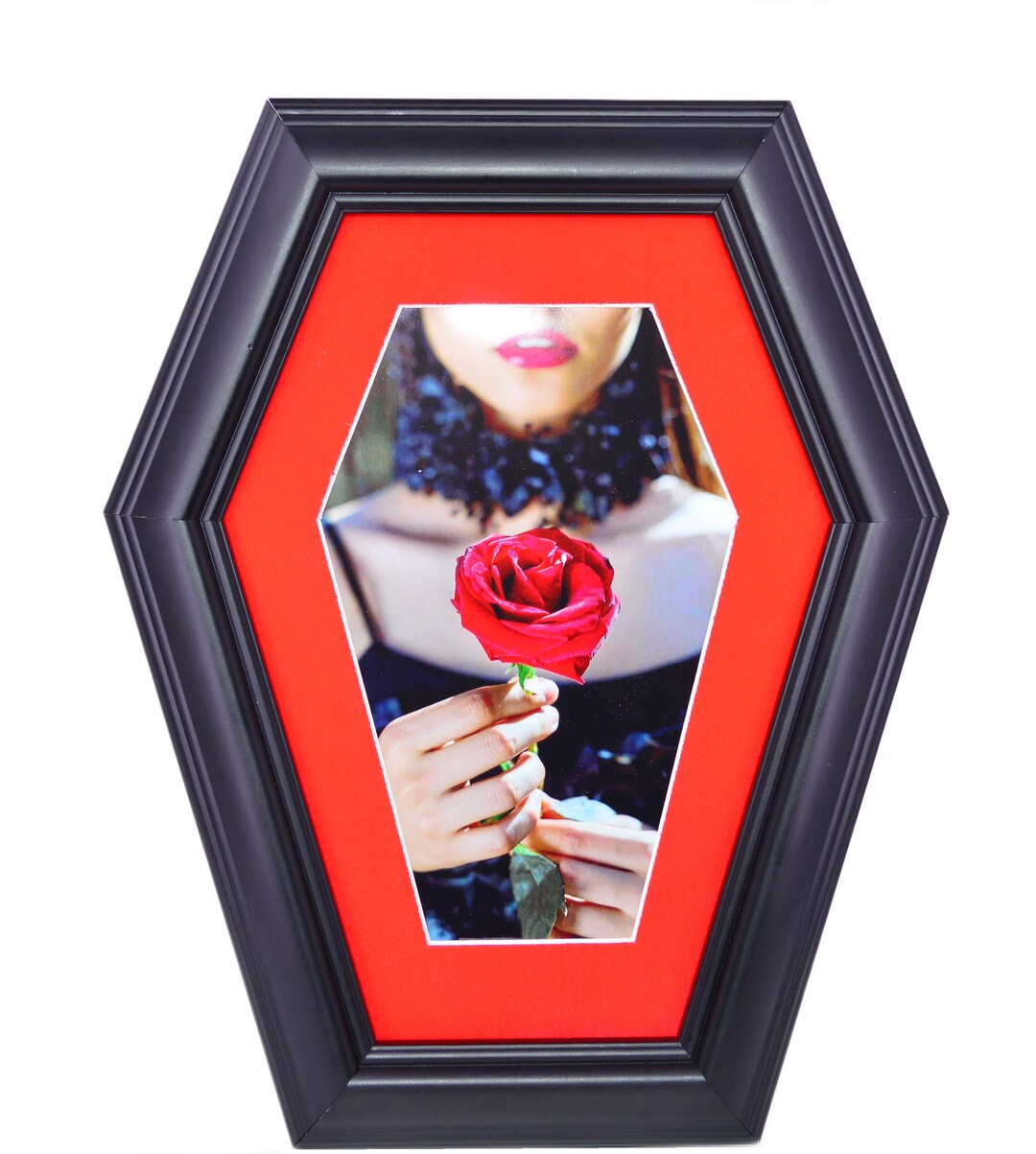 Gothic Coffin Shaped Picture Frame Home Decor 5x7 Images, Hanging or ...