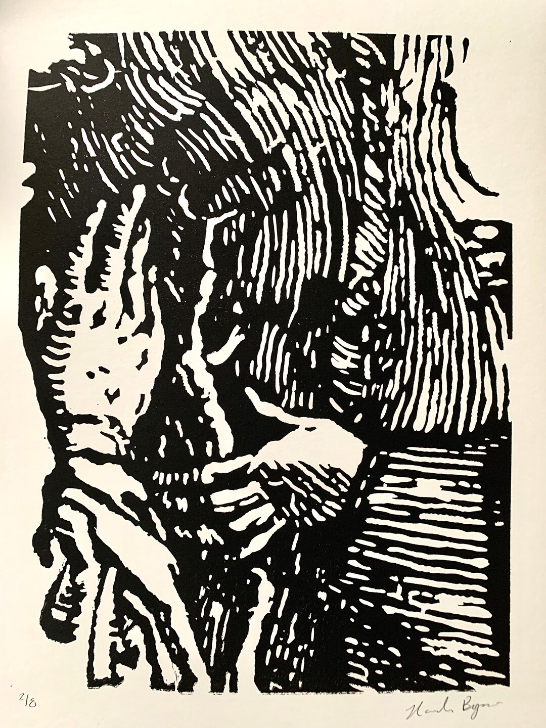 Hands Relief Print, Arnhem Paper (11x15 Inches) - Etsy