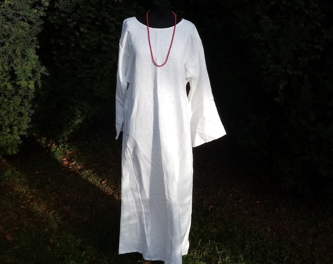 Linen Shift White | Medieval| Viking| Living History|sca| LARP ...